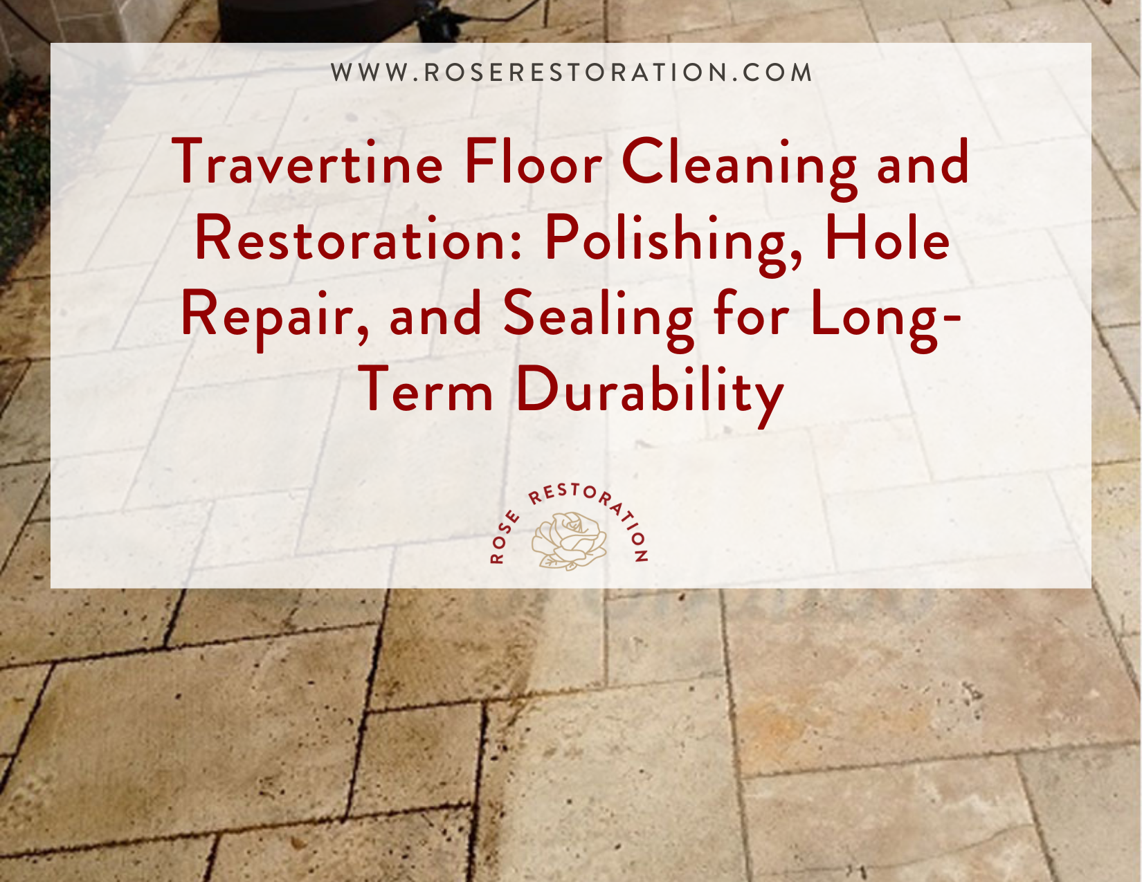 Travertine Floor Cleaning and Restoration: Polishing, Hol...